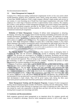 Managing talent in two leading companies in malaysia | PDF | Human ...