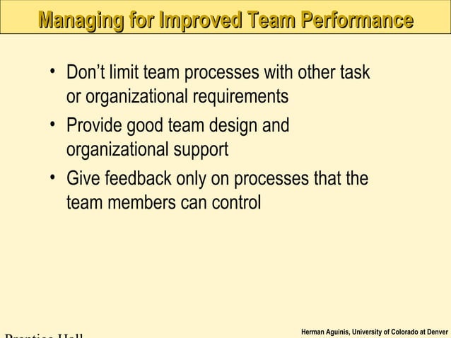 Managing Team Performance {Lecture Notes} | PPT | Business | Business ...