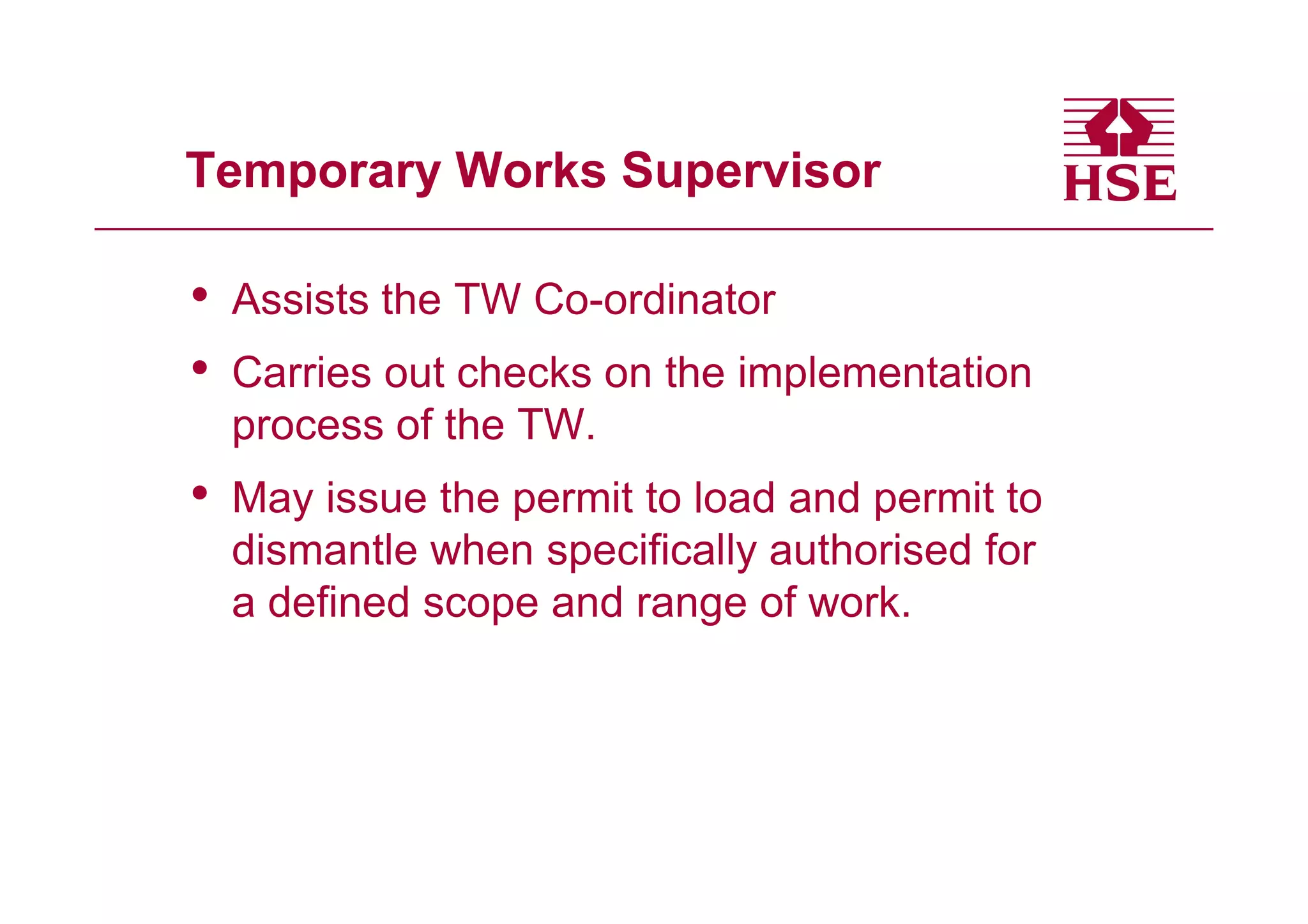 Managing Temporary Works - Andrea Robbins(HSE) | PDF