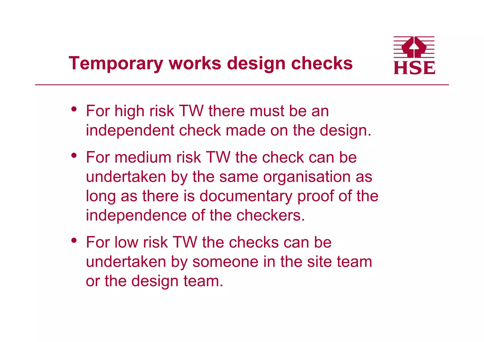 Managing Temporary Works - Andrea Robbins(HSE) | PDF