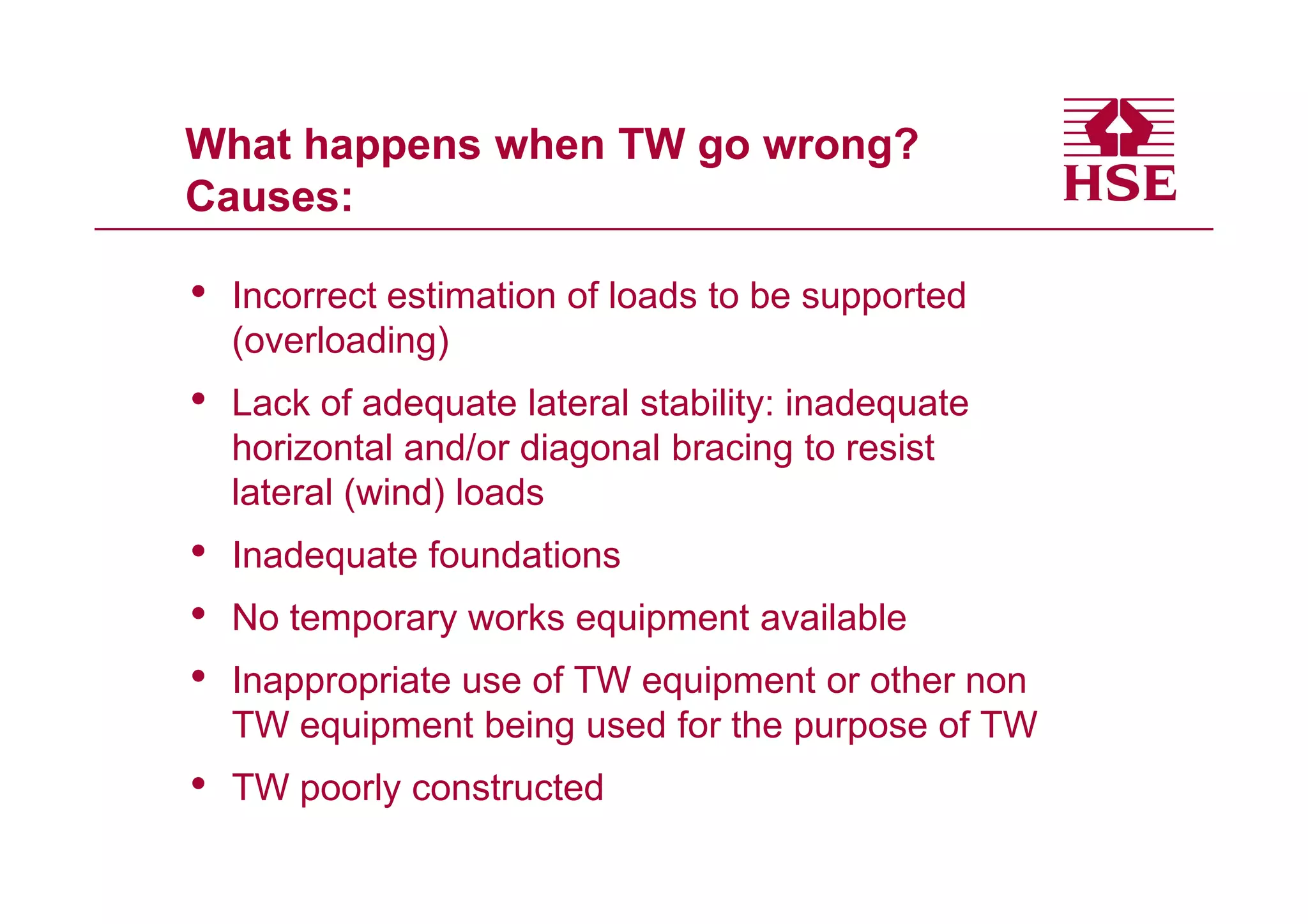 Managing Temporary Works - Andrea Robbins(HSE) | PDF