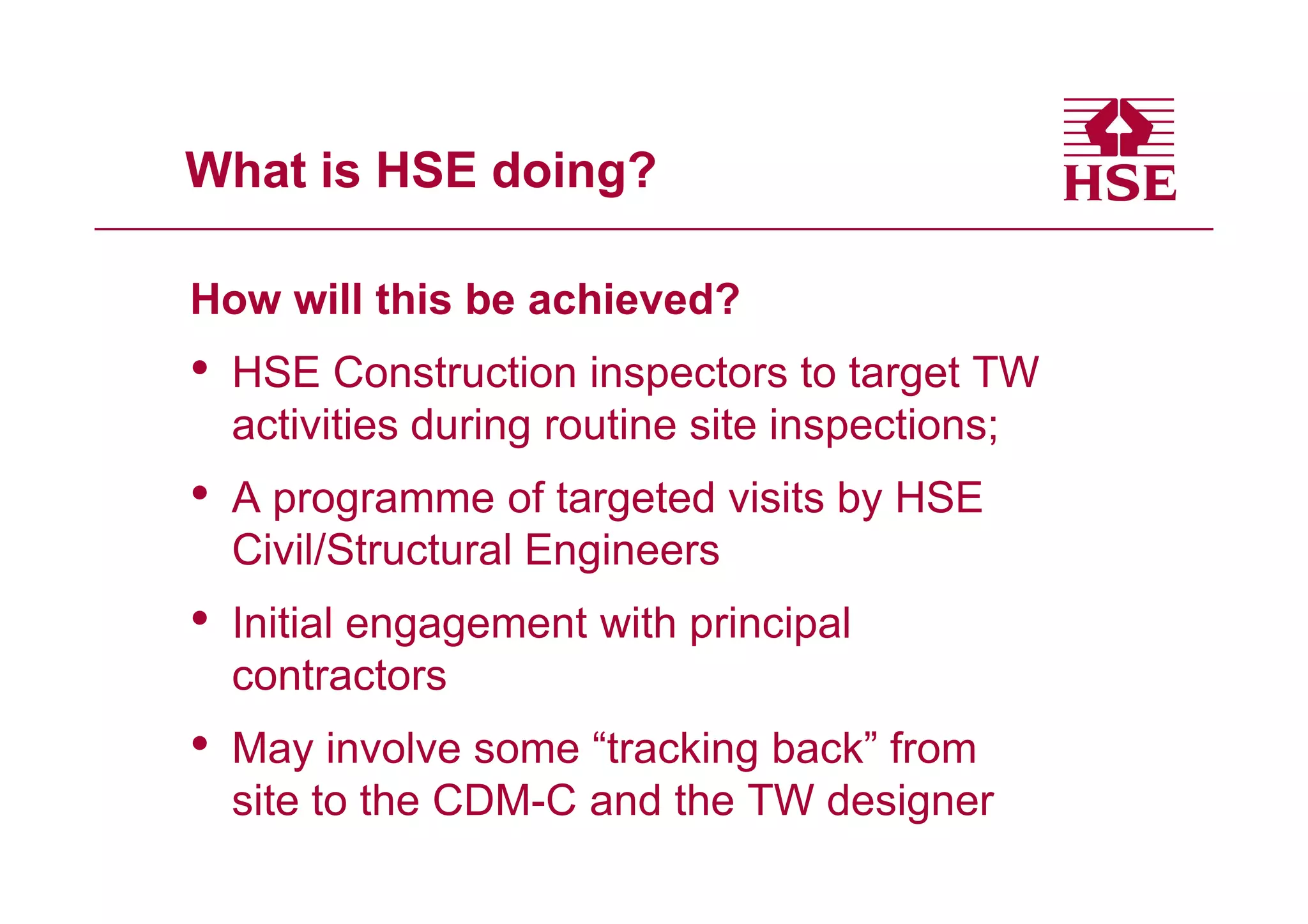 Managing Temporary Works - Andrea Robbins(HSE) | PDF