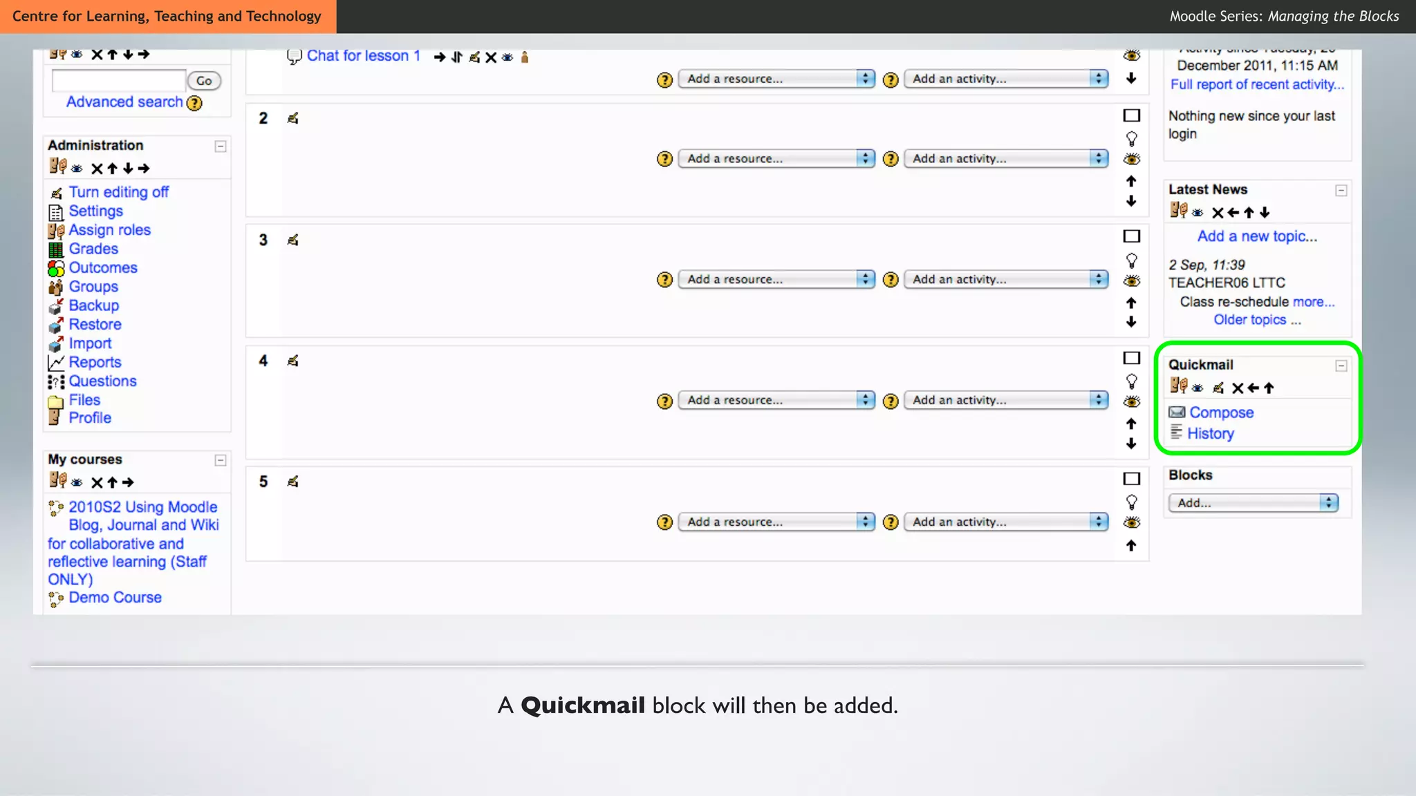 Managing the blocks | PPT