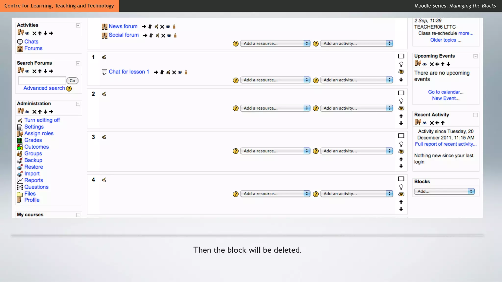 Managing the blocks | PPT