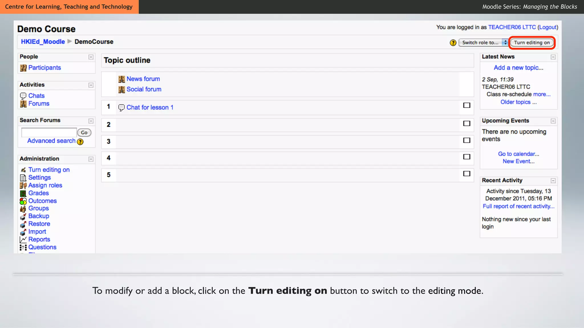 Managing the blocks | PPT