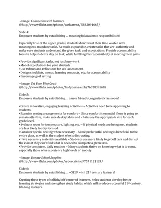 Managing the classroom while teaching small groups - teacher notes to ...