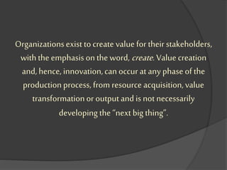 Managing the creative organization | PPTX