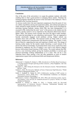 Managing_the_ERP_teaching_process -Bąkała A.M., Sankowski D | PDF ...