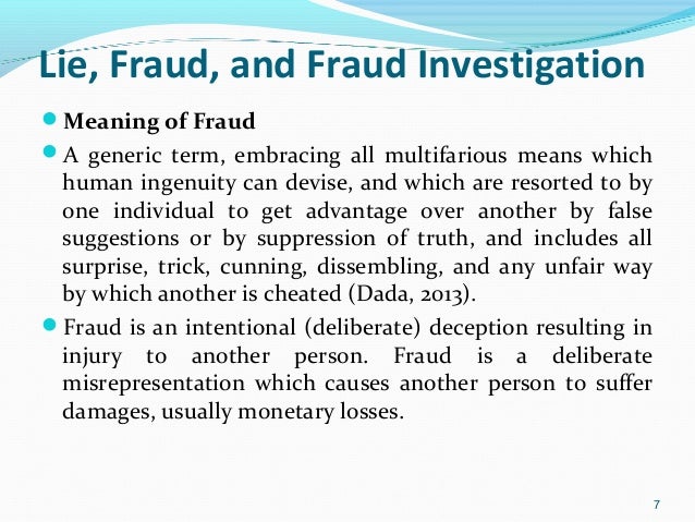 Managing the Risk of Fraud Investigation