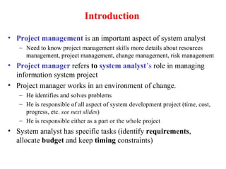 Managing the information system project | PPT