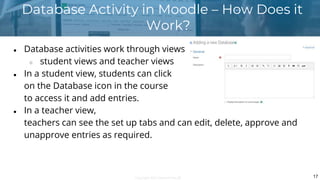Working with the Moodle Database: The Basics | PPT