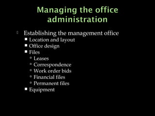 Managing the office | PPT