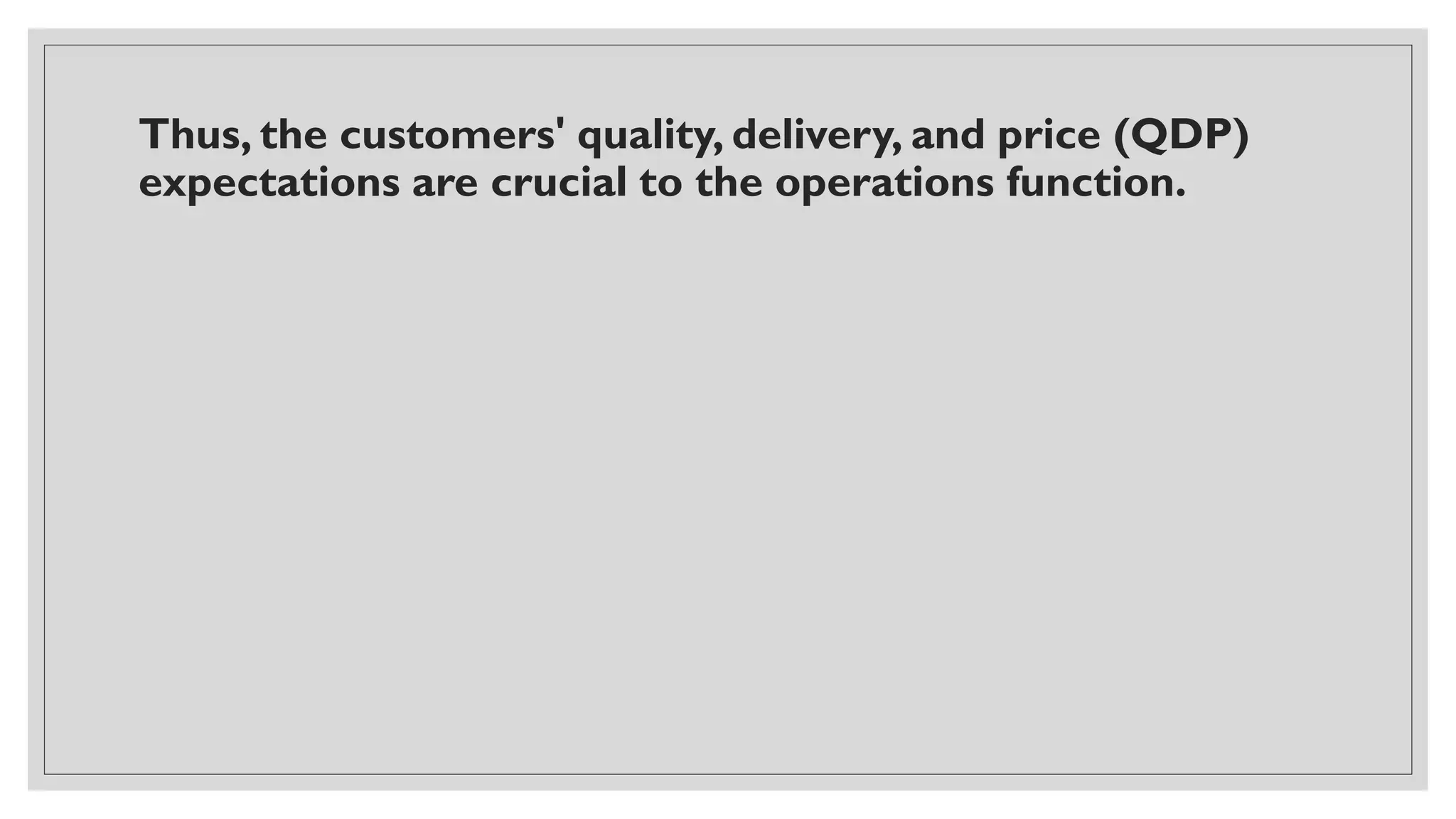 Managing the operations function | PDF