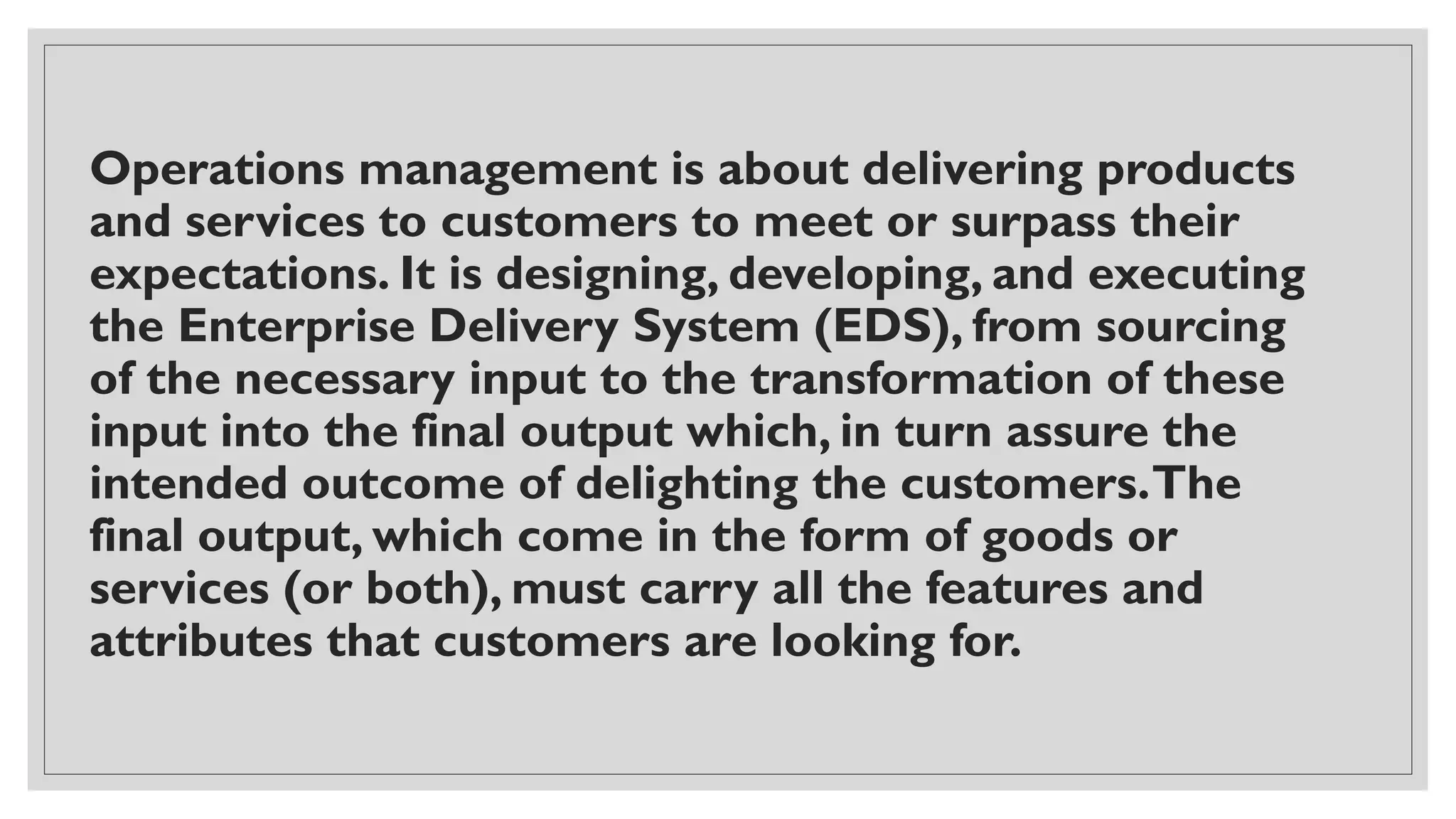 Managing the operations function | PPT