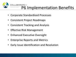 Managing the p6 schedule from the perspective of an owner ppt | PDF