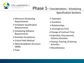 Managing the p6 schedule from the perspective of an owner ppt | PDF