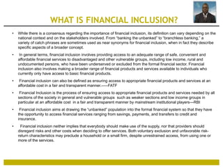MANAGING THE RISKS IN FINANCIAL INCLUSION AND HOW TO STAY AHEAD OF THE ...