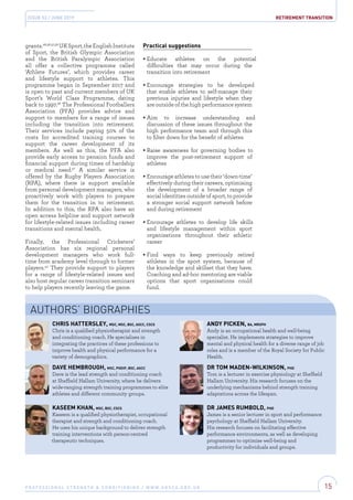 Managing the transition into retirement from sport for elite athletes | PDF