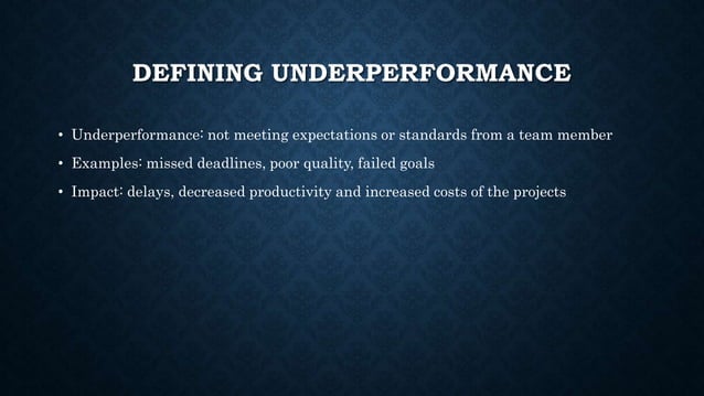 Managing the under performance in projects.pptx