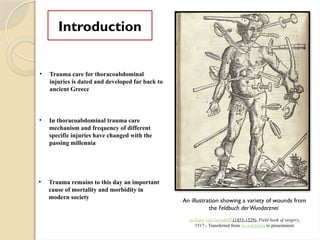 Managing thoracoabdominal trauma injuries in emergency situations | PPT