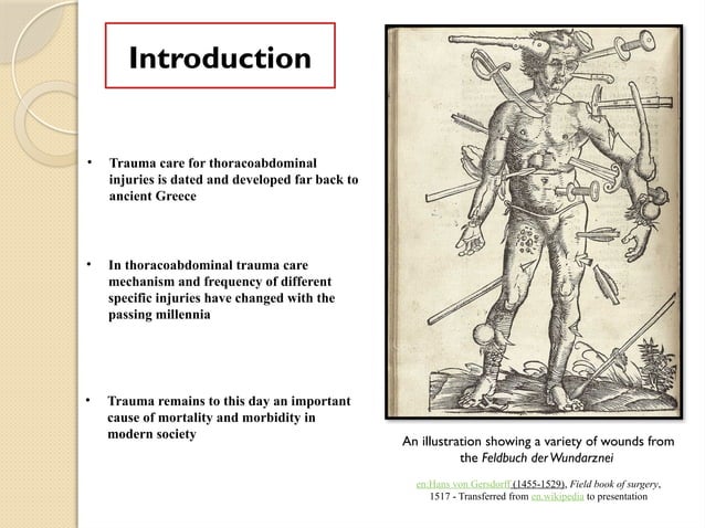 Managing thoracoabdominal trauma injuries in emergency situations | PPT
