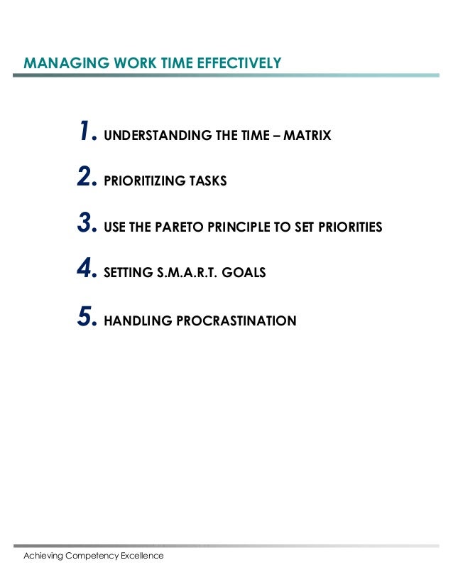 Managing Time Effectively.pdf | Resume Writing and Advice | Job Search