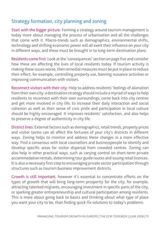 Managing tourism growth in europe | the ECM toolbox | PDF
