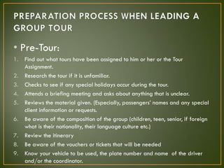 Managing Tours | PDF