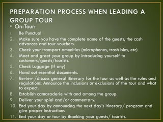 Managing Tours | PDF