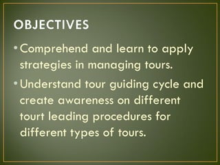 Managing Tours | PDF