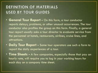 Managing Tours | PDF