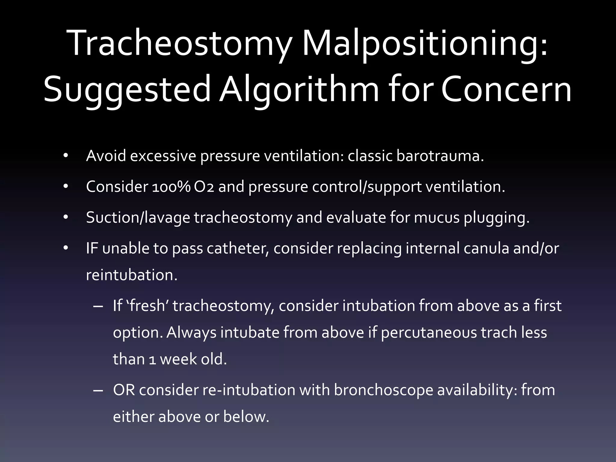 Tracheostomy Malpositioning: Managing Tracheostomy Displacement Events ...