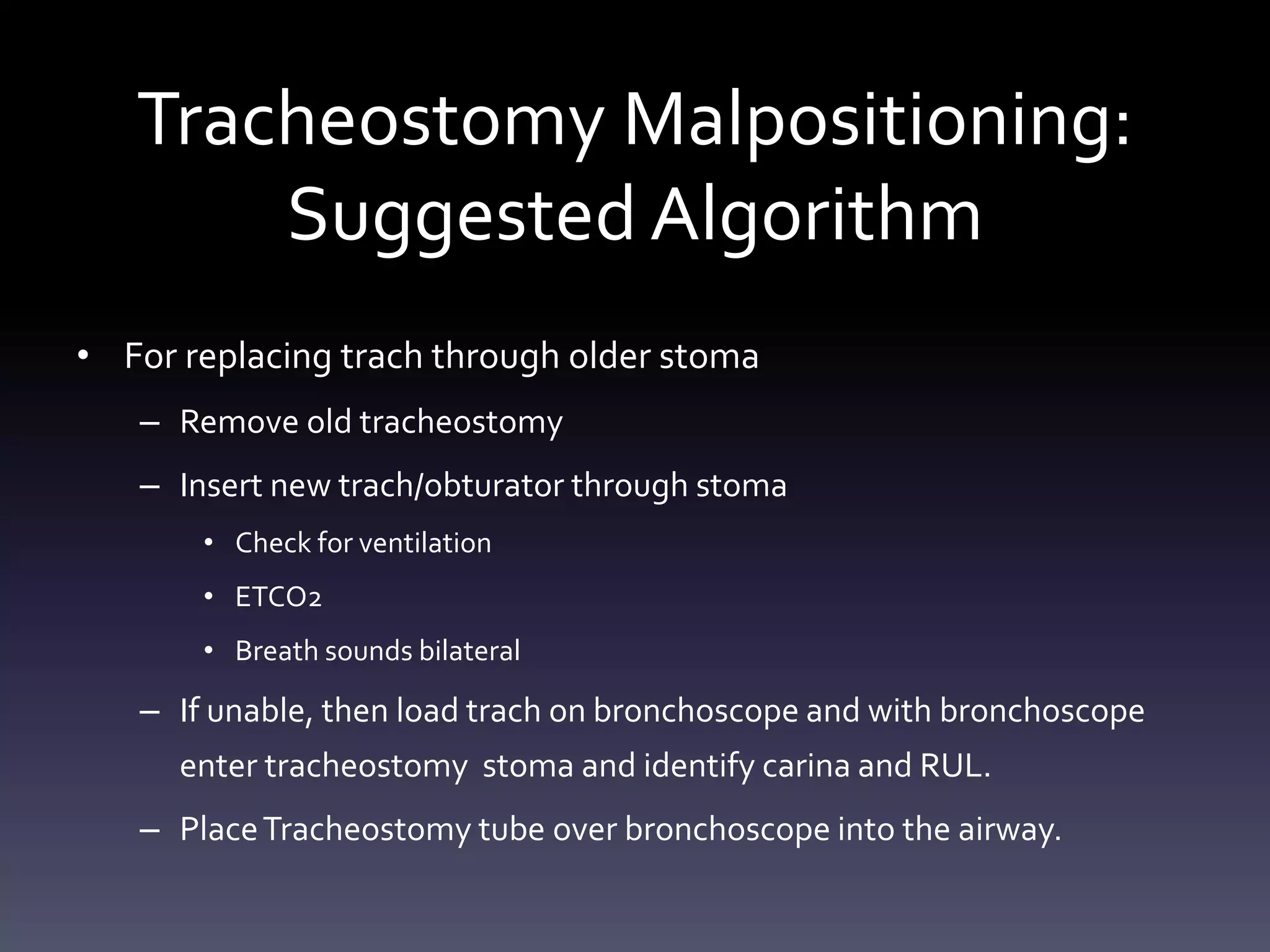 Tracheostomy Malpositioning: Managing Tracheostomy Displacement Events ...