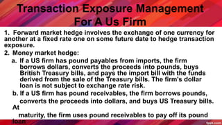 Managing transaction exposure and economic exposure | PPTX