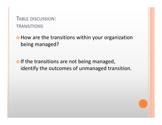 Managing Transitions Presentation | PDF