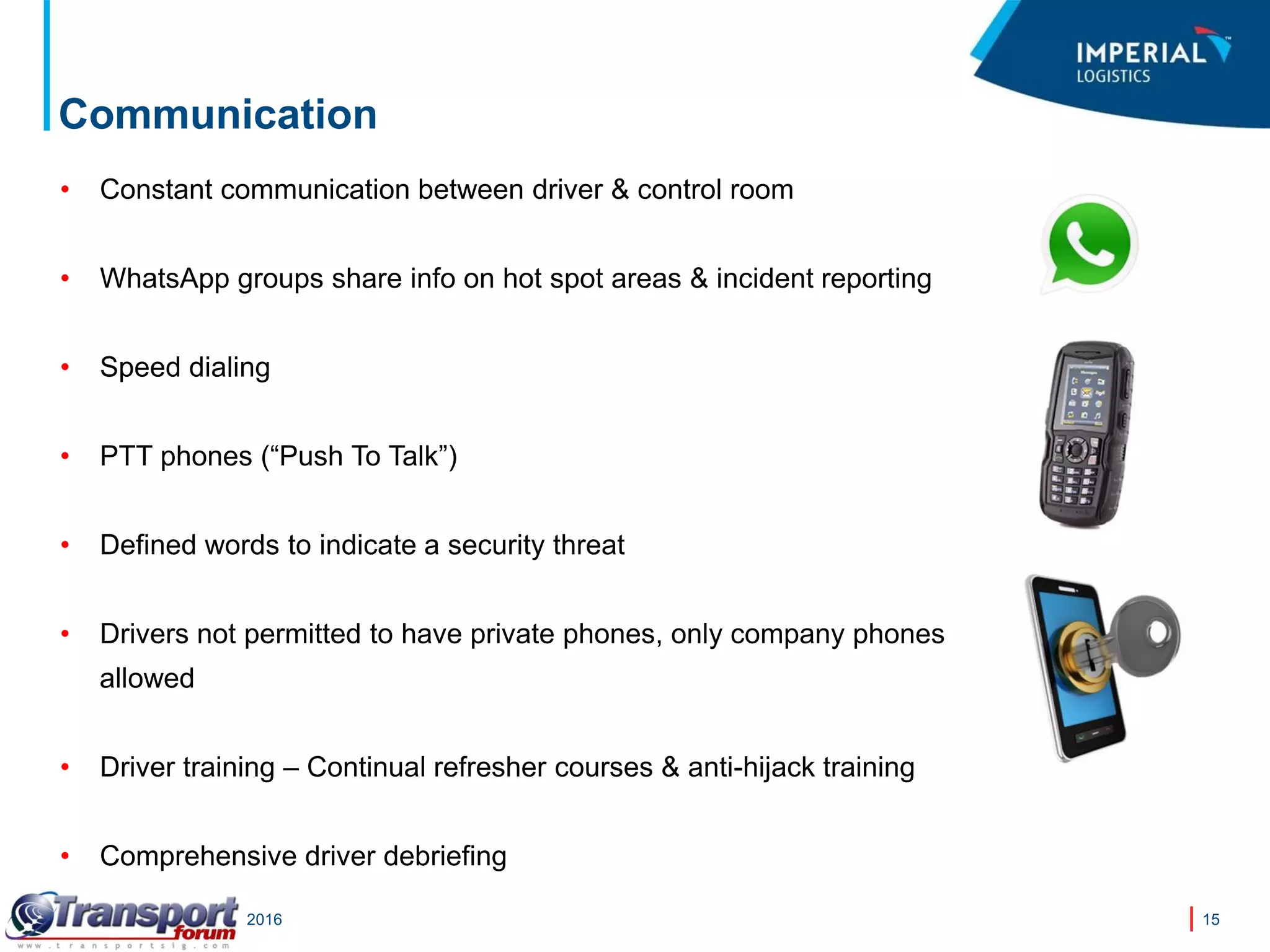 Managing transport risk and complexity | PDF