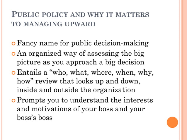 Managing Upward: Strategies for Working with your Boss | PDF