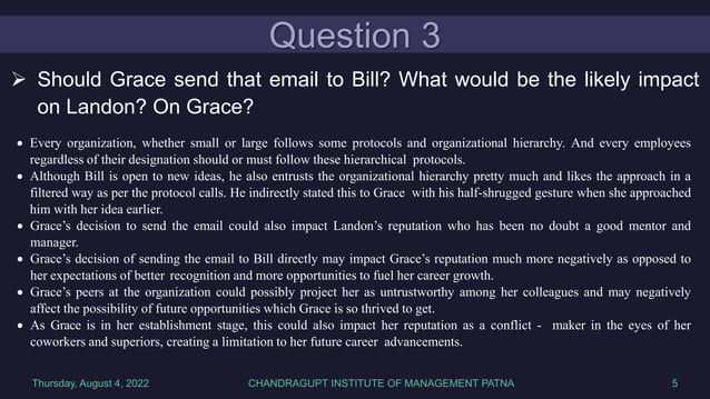 Managing Up Grace - Case Study | PPTX