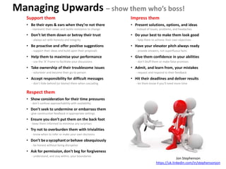 Managing Upwards - show them who's boss!.pptx