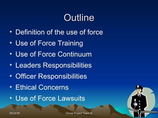 Managing Use Of Force 2 | PPT