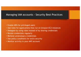 Managing users and aws accounts | PPT