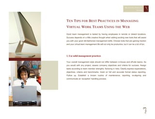 Managing Virtual Teams | PDF