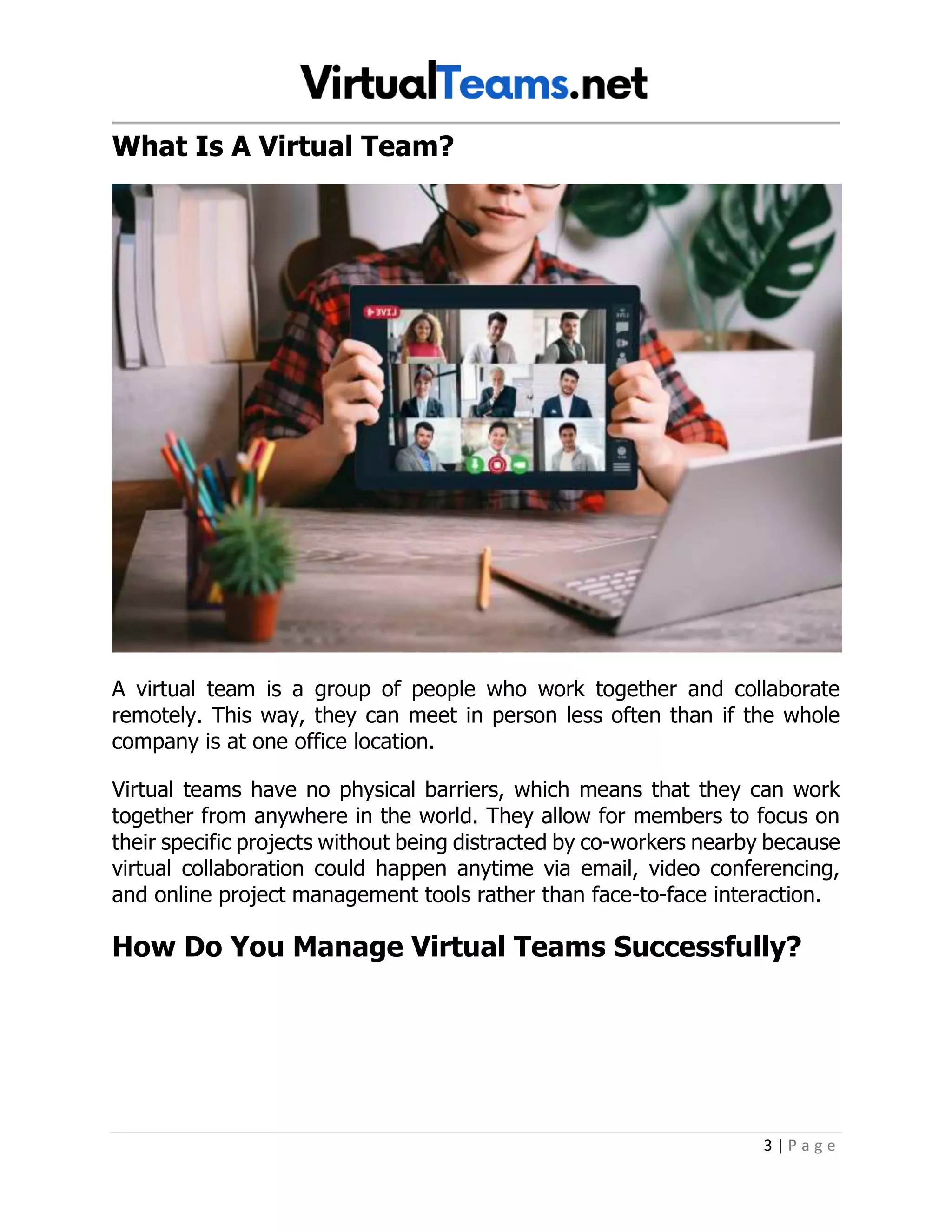 Managing Virtual Teams [The Ultimate Guide] | PDF | Resume Writing and Advice | Job Search
