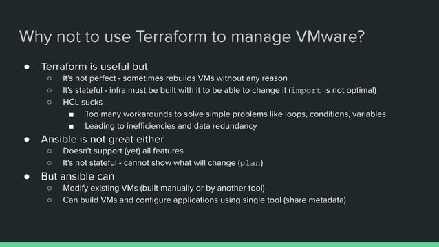 Managing VMware VMs with Ansible | PPT