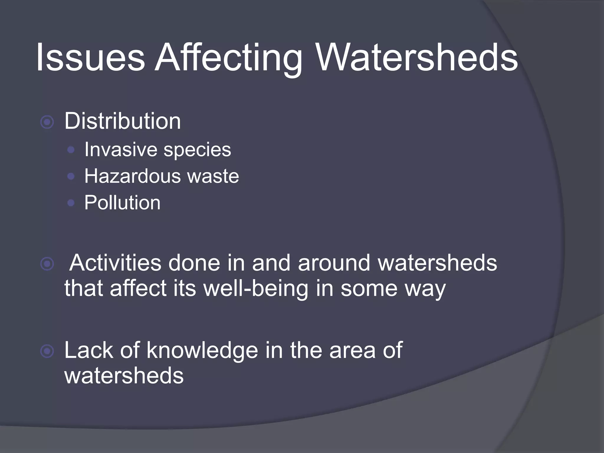 Managing Water & Watersheds | PPTX | Environment | Science