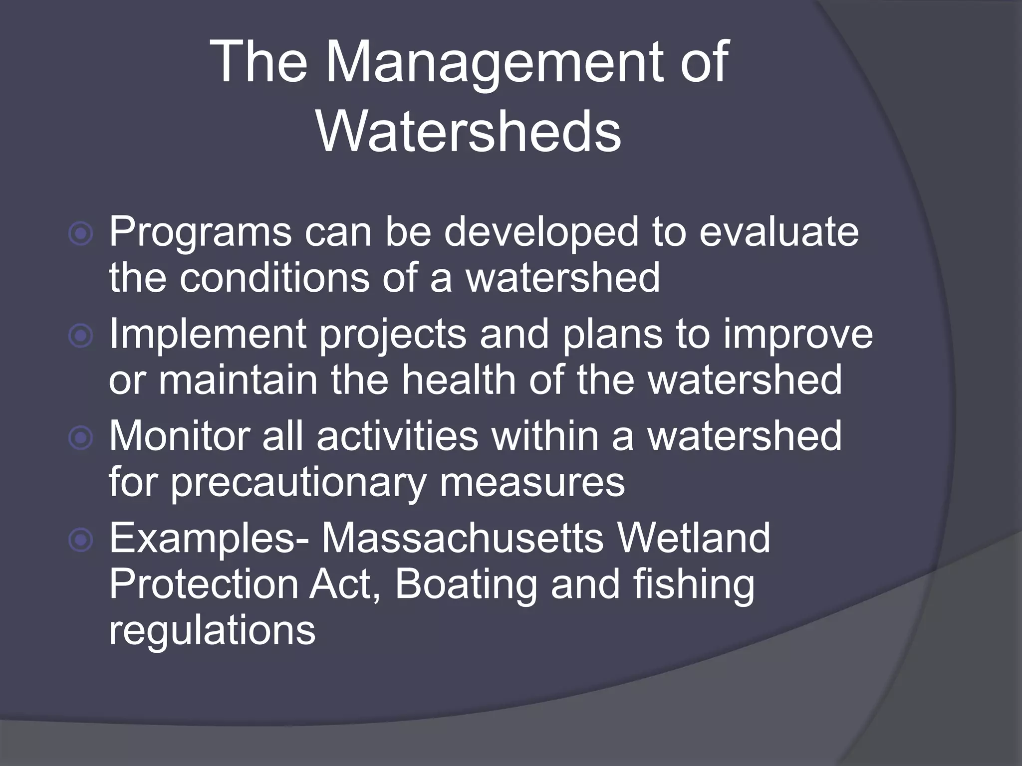 Managing Water & Watersheds | PPTX | Environment | Science