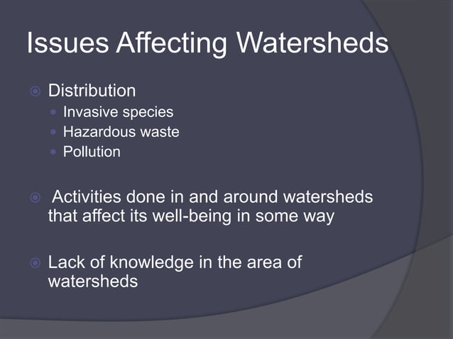 Managing Water & Watersheds | PPTX | Environment | Science
