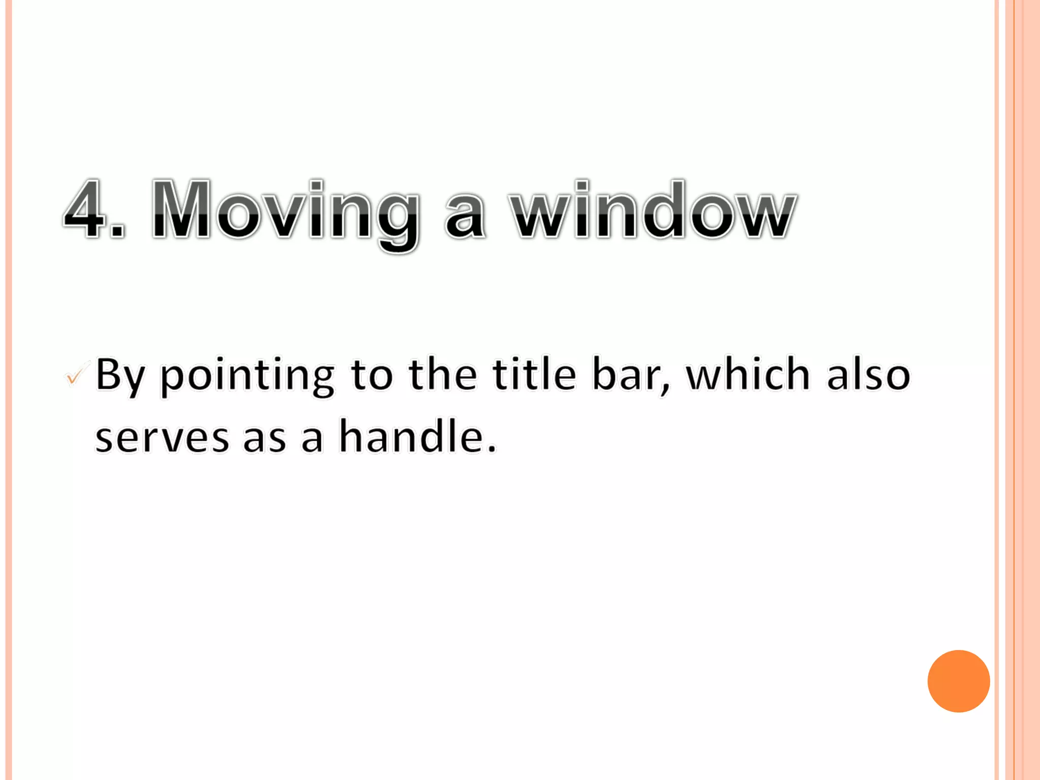Managing windows | PPT