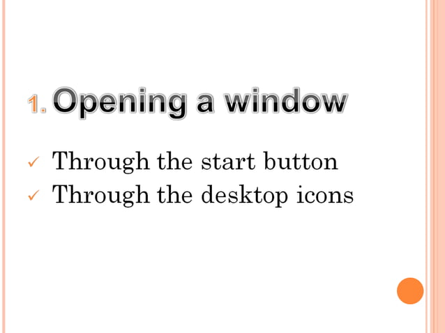 Managing windows | PPT