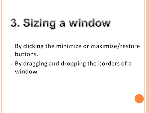 Managing windows | PPT